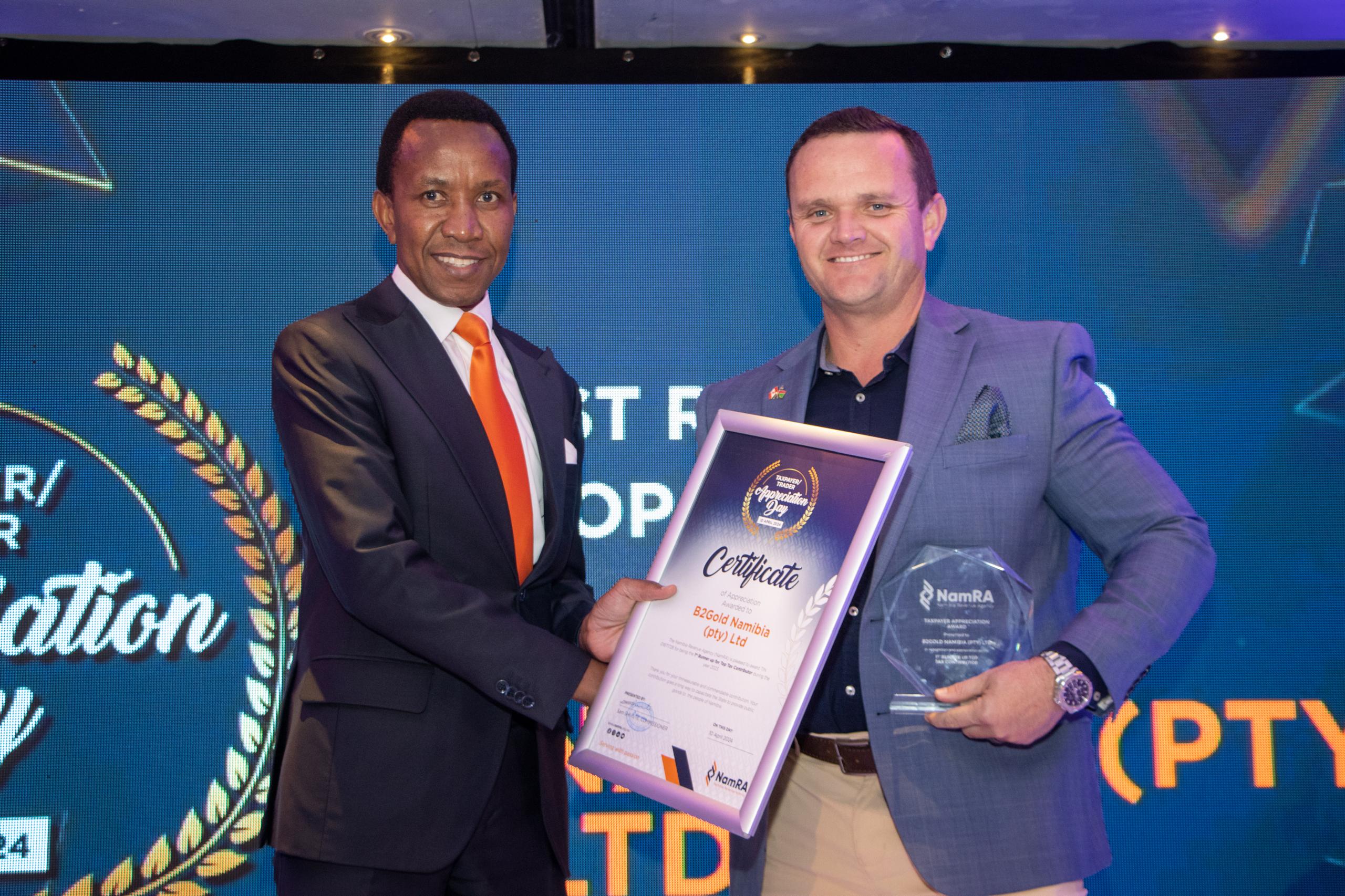 Debmarine, B2Gold, FNB Namibia recognised as mega tax payers - The ...